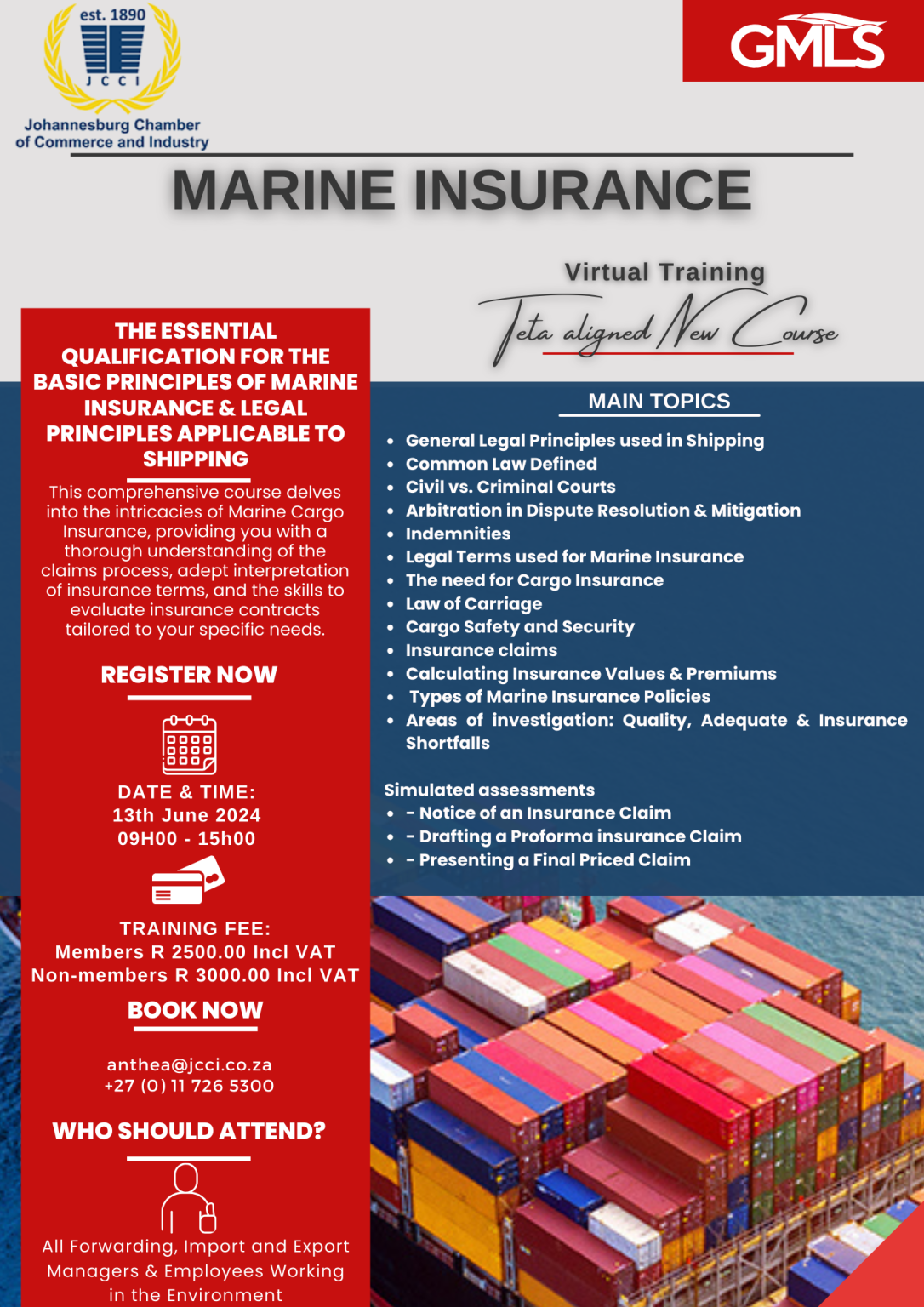 MARINE INSURANCE VIRTUAL TRAINING – JCCI