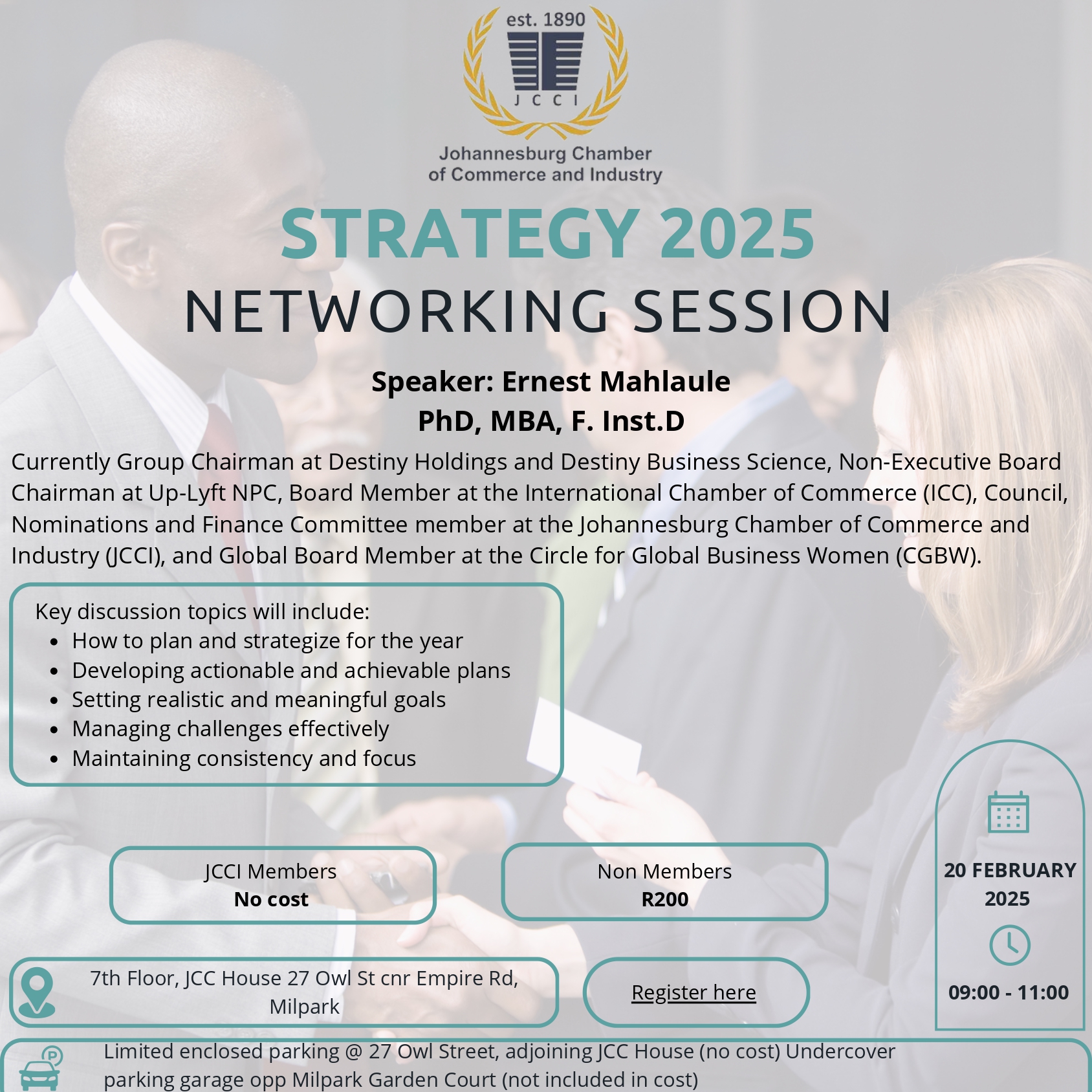 STRATEGY 2025 NETWORKING SESSION – JCCI